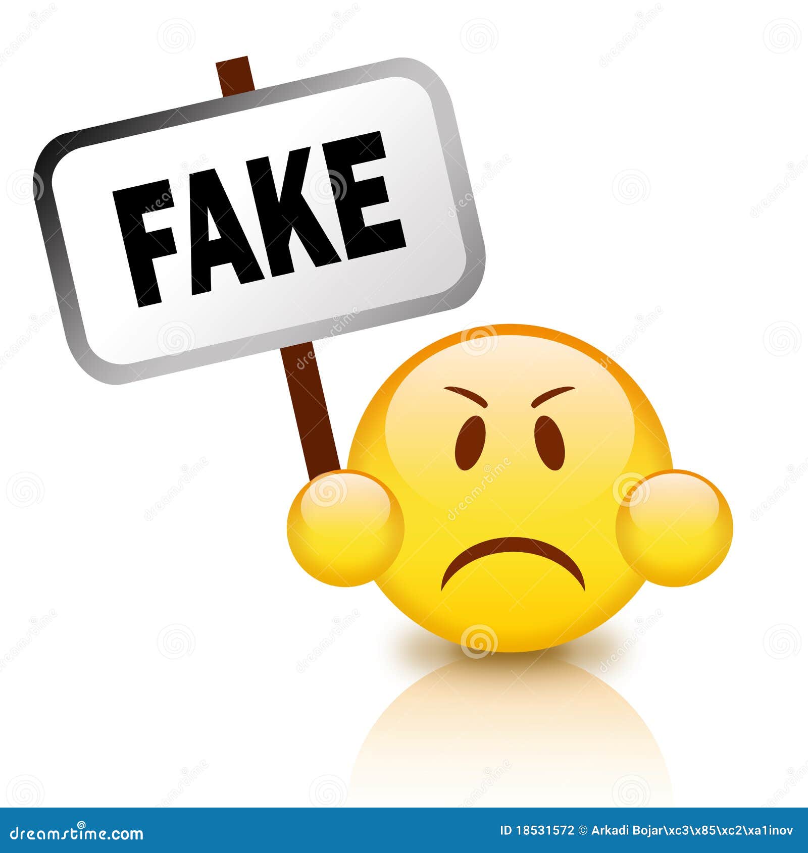 Signe faux illustration stock. Illustration du moquerie - 18531572