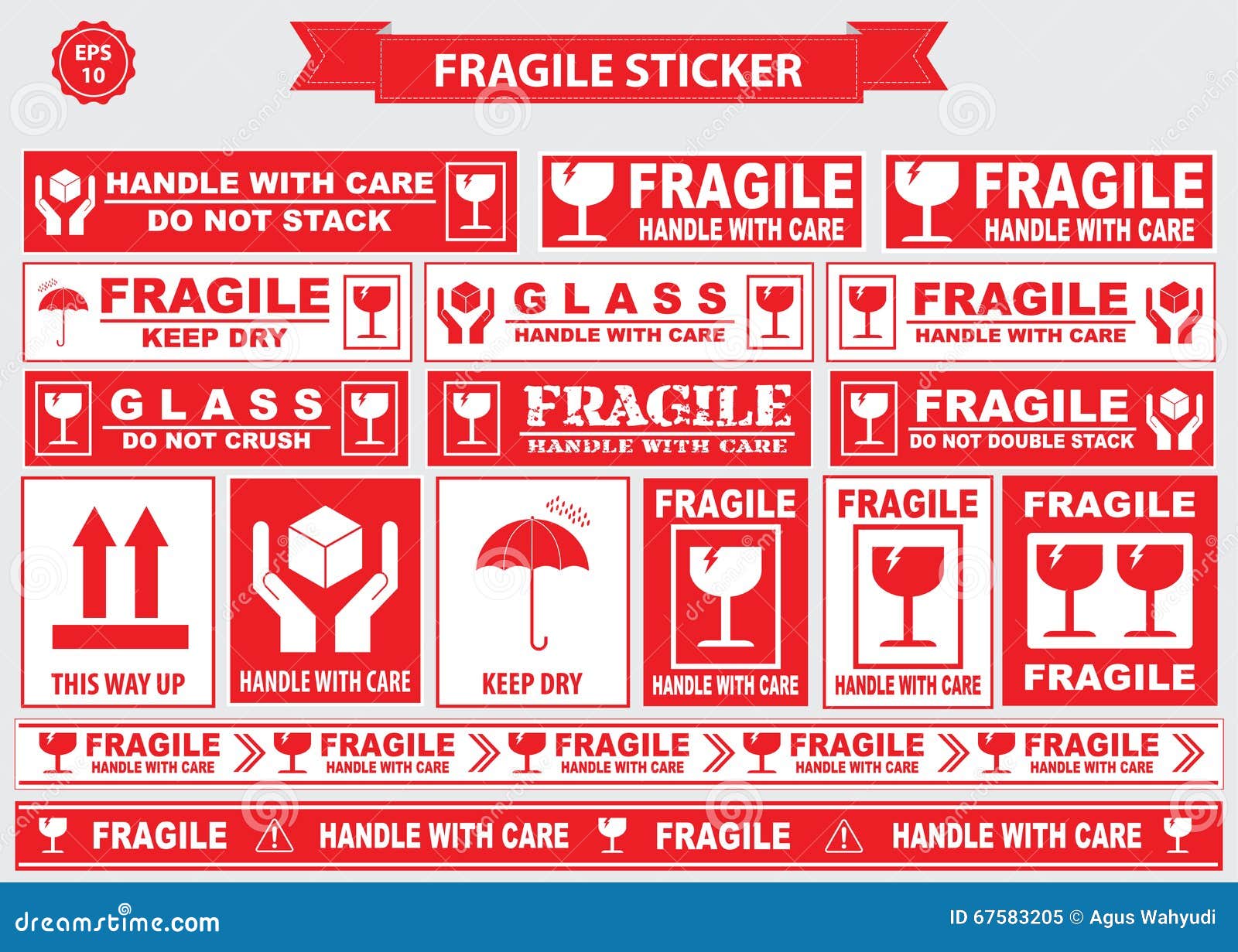 Signe Fragile D'autocollant Illustration Stock - Illustration du facile ...