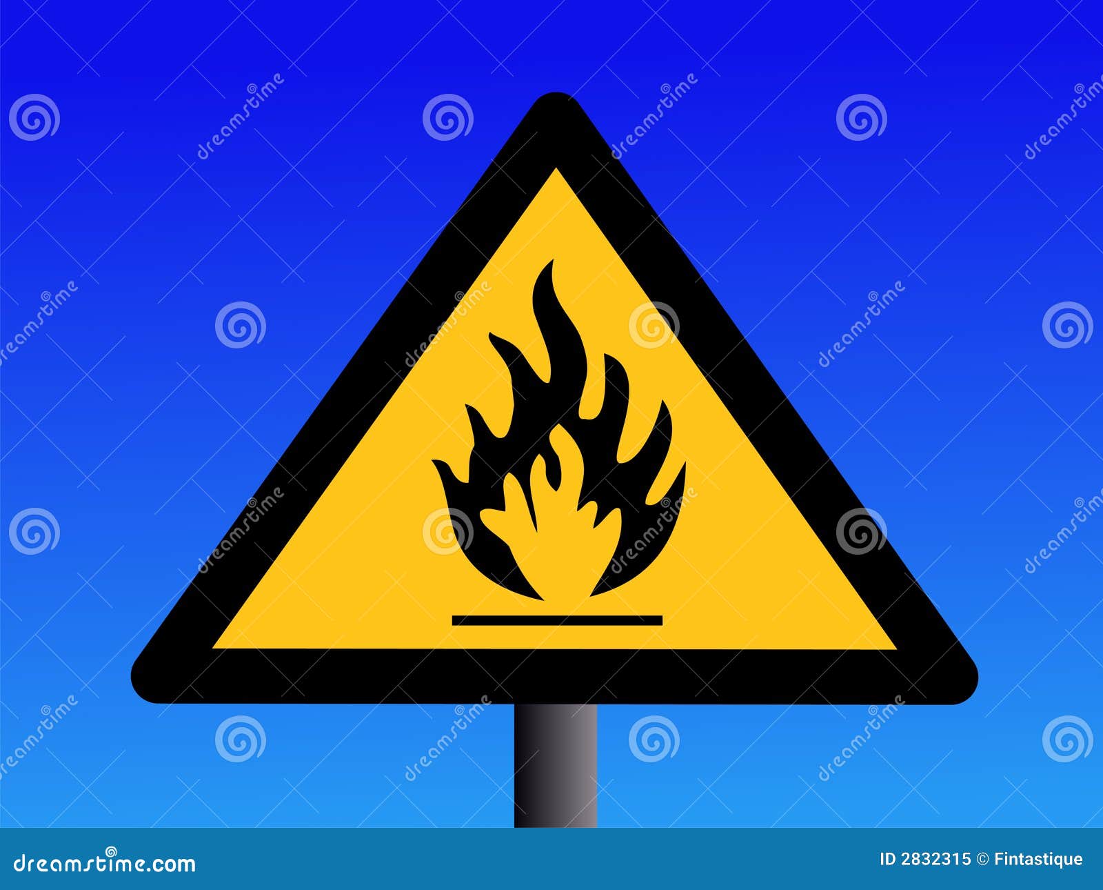 Signe Inflammable D'attention Illustration de Vecteur - Illustration du ...