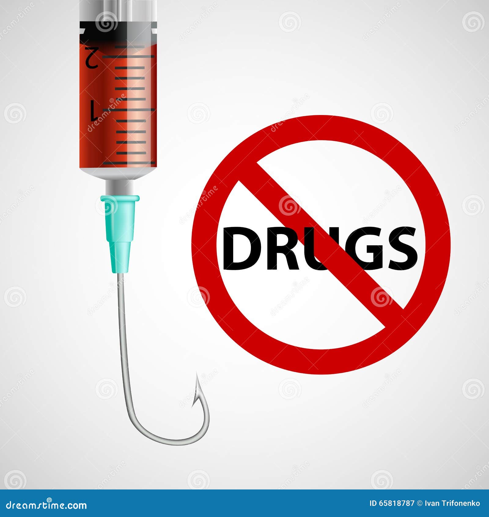 Signe Interdisant Des Drogues Illustration de Vecteur - Illustration du ...