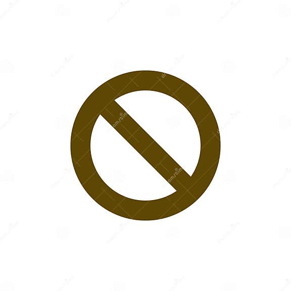 Signe interdit d'isolement illustration stock. Illustration du rouge ...