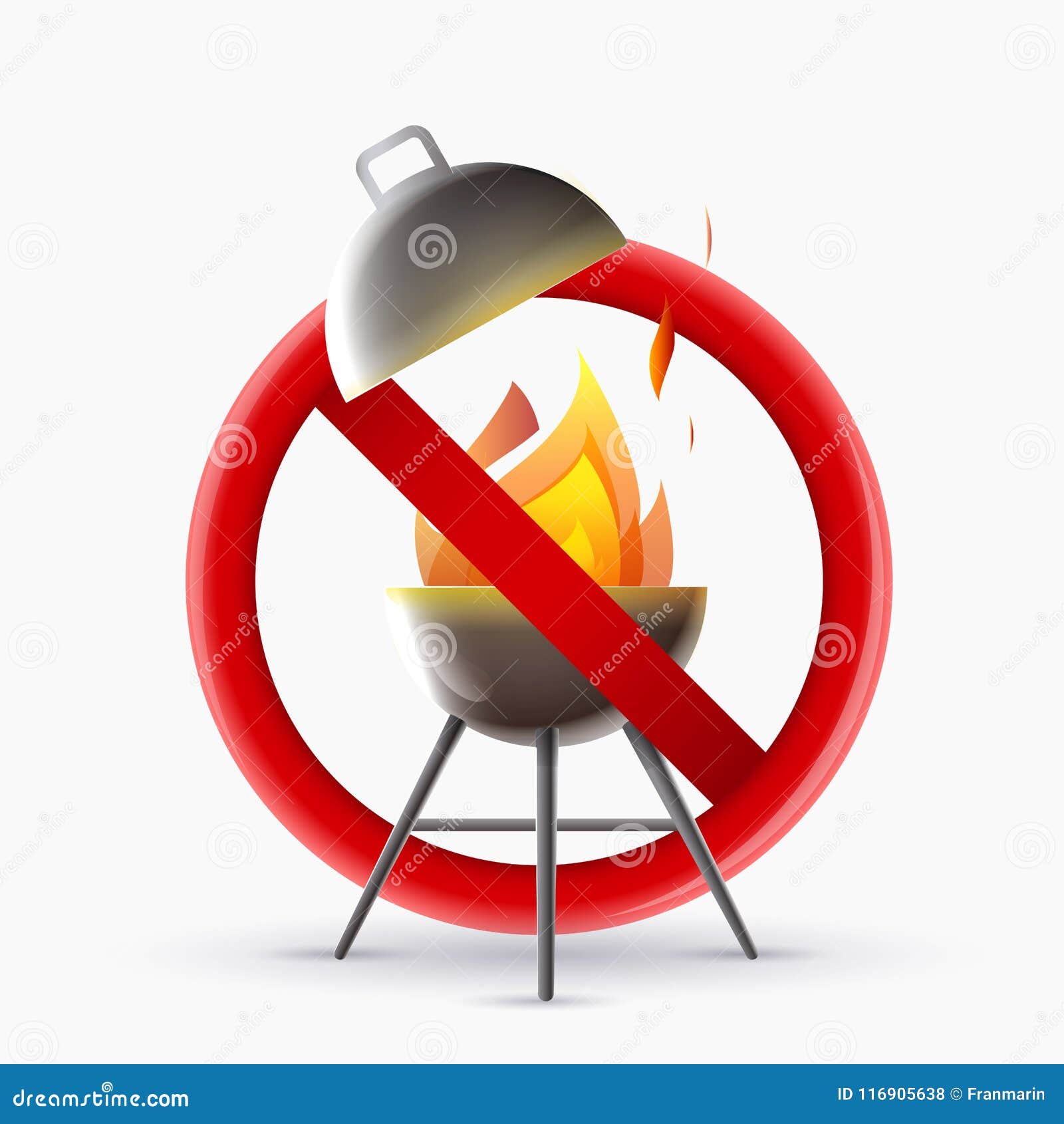 Signe interdit de barbecue illustration stock. Illustration du barbecue ...