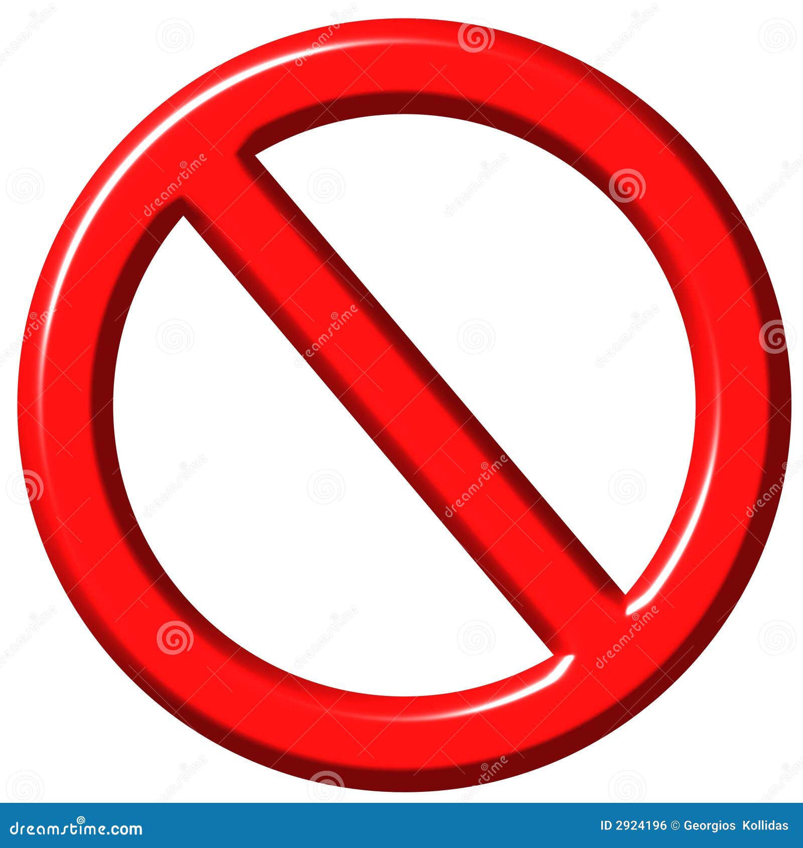 Signe interdit par 3D illustration stock. Illustration du interdit ...