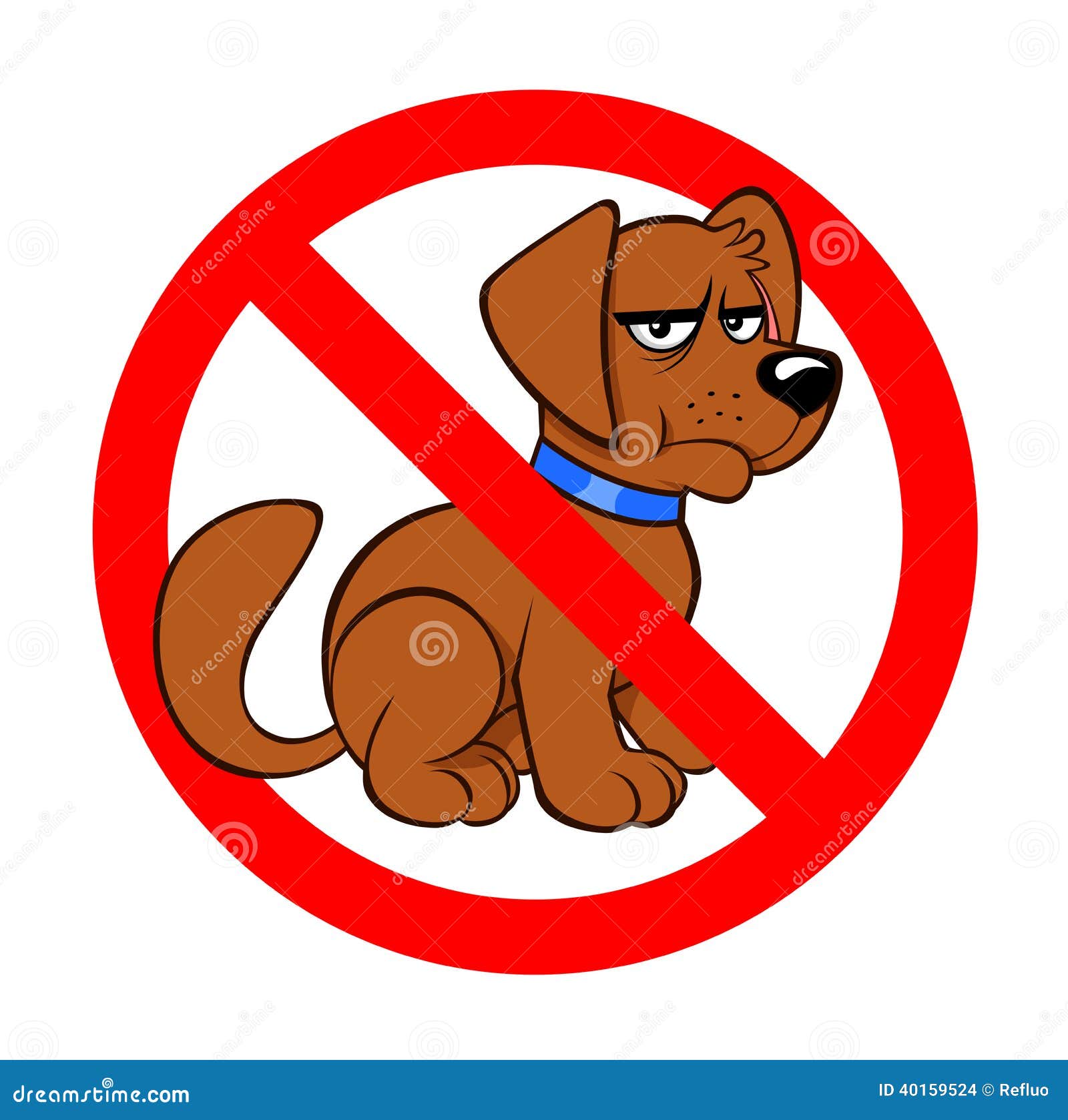 Signe interdit par chiens illustration de vecteur. Illustration du ...