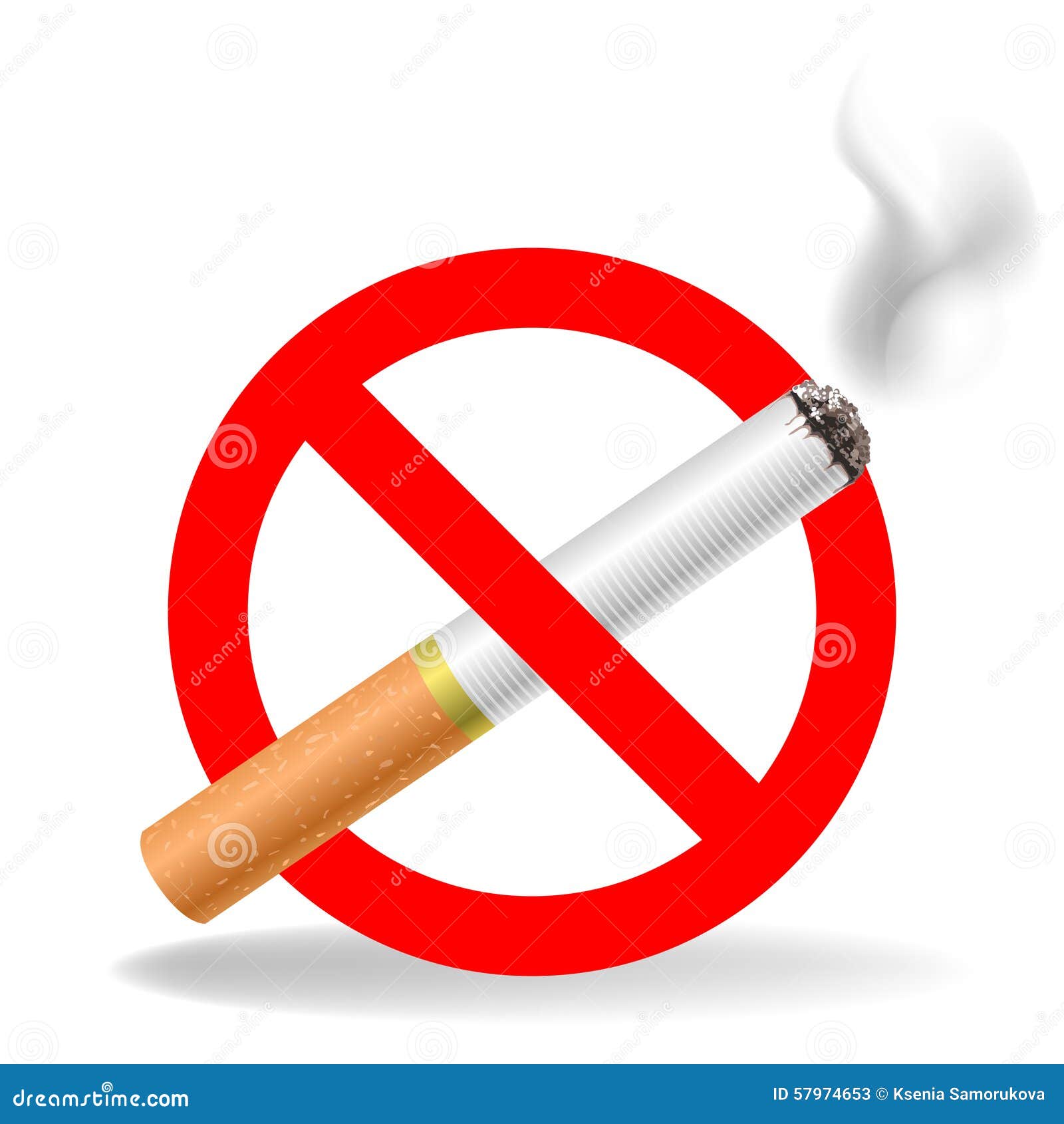 Signe - Le Tabagisme Est Interdit (la Croiser-cigarette) Illustration ...