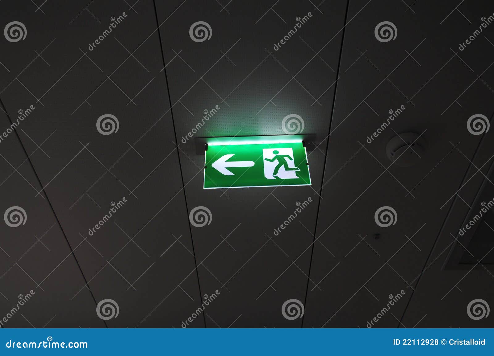 Signe Lumineux De Sortie De Secours Photo stock - Image du signe ...