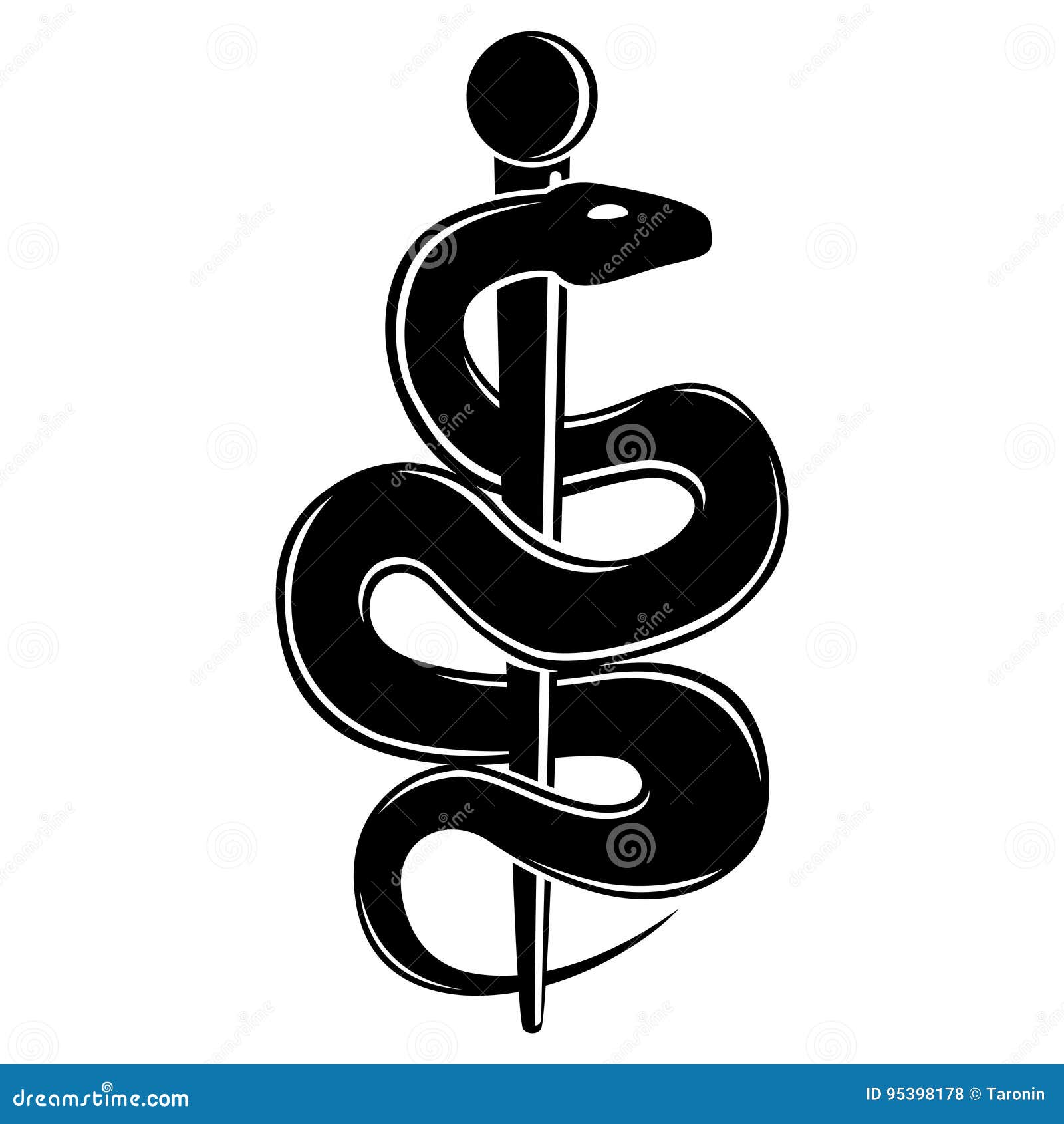 Signe Médical Avec Un Serpent Illustration de Vecteur - Illustration du ...