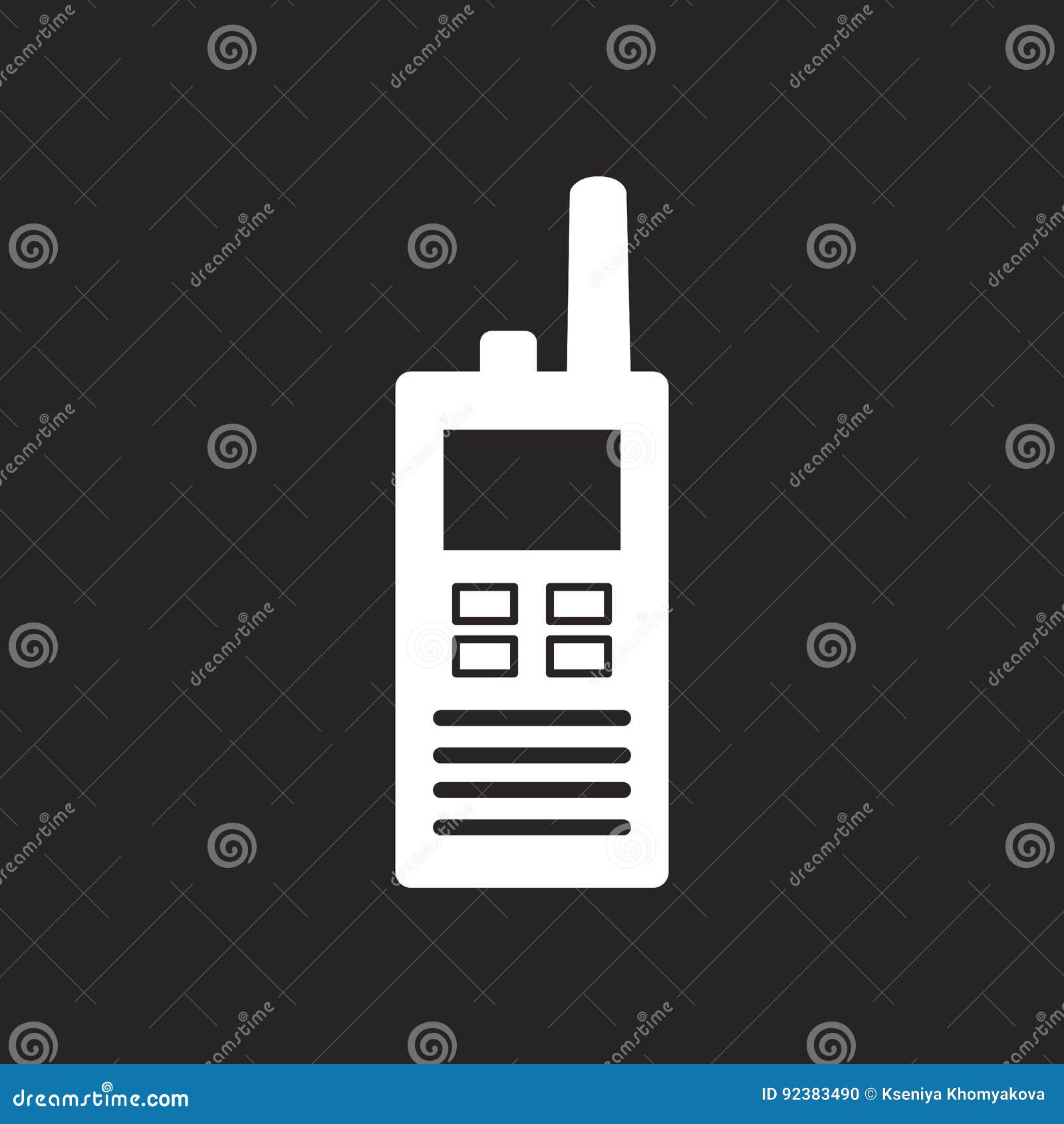 Signe Noir Et Blanc De Radio Portative Illustration de Vecteur ...