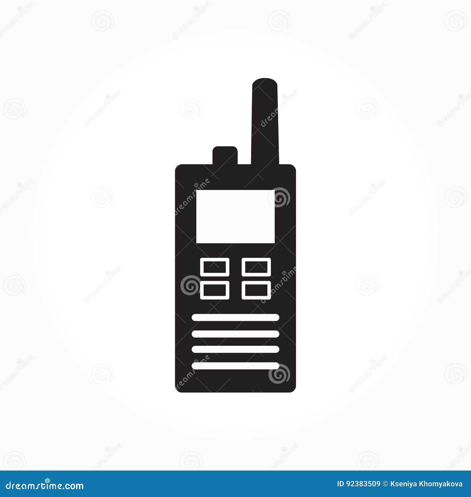 Signe Noir Et Blanc De Radio Portative Illustration de Vecteur ...