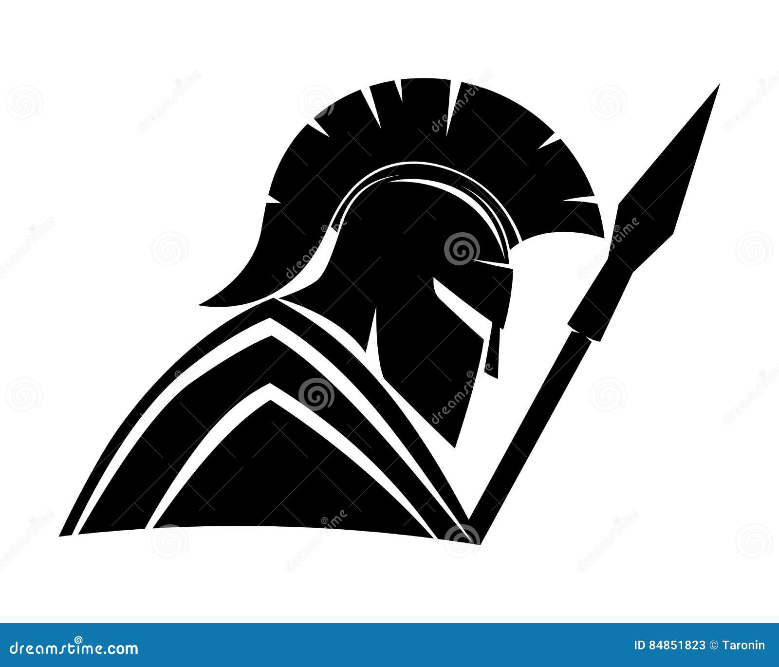 Signe noir spartiate illustration de vecteur. Illustration du pouvoir ...