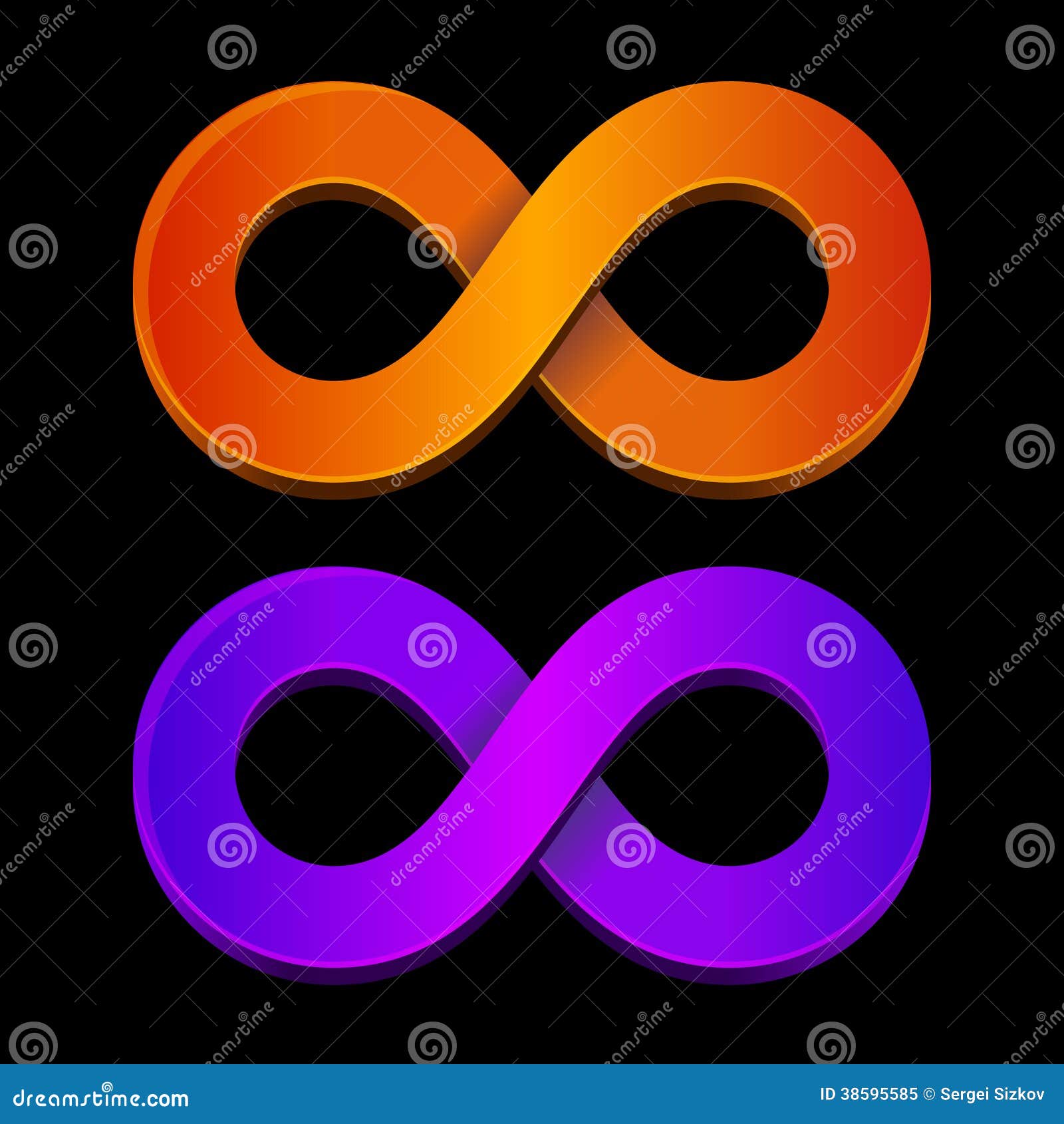 Signe Orange Et Bleu D'infini Abstrait Illustration de Vecteur ... Signe Orange Et Bleu D'infini Abstrait Illustration de Vecteur ...