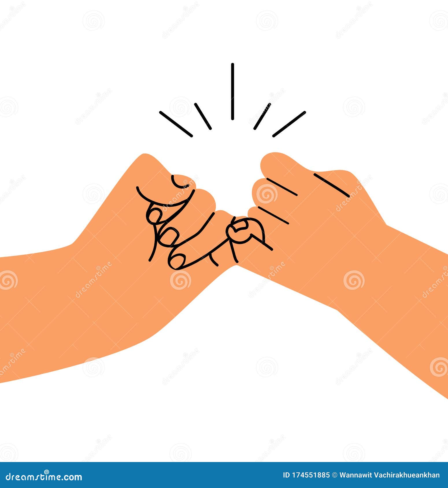 Signe Plat De Conception De Promesse De Participation De Main ...