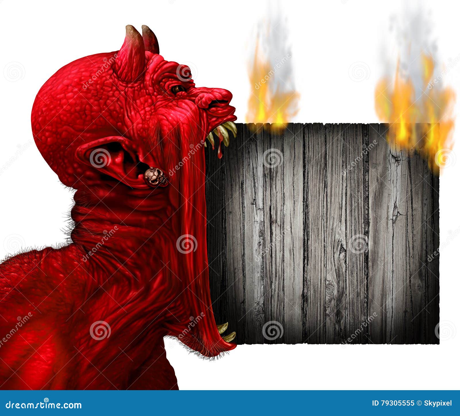 Signe principal de diable illustration stock. Illustration du bouche ...