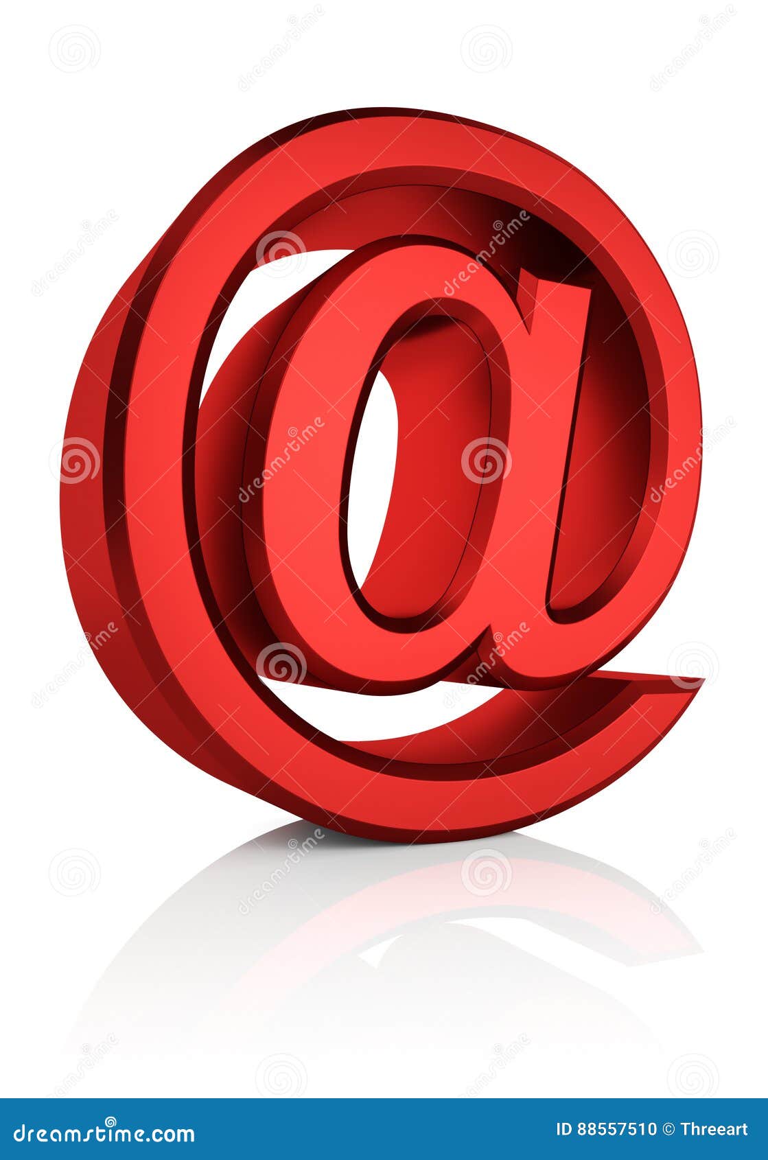 Signe rouge de l'email 3d illustration stock. Illustration du métal ...