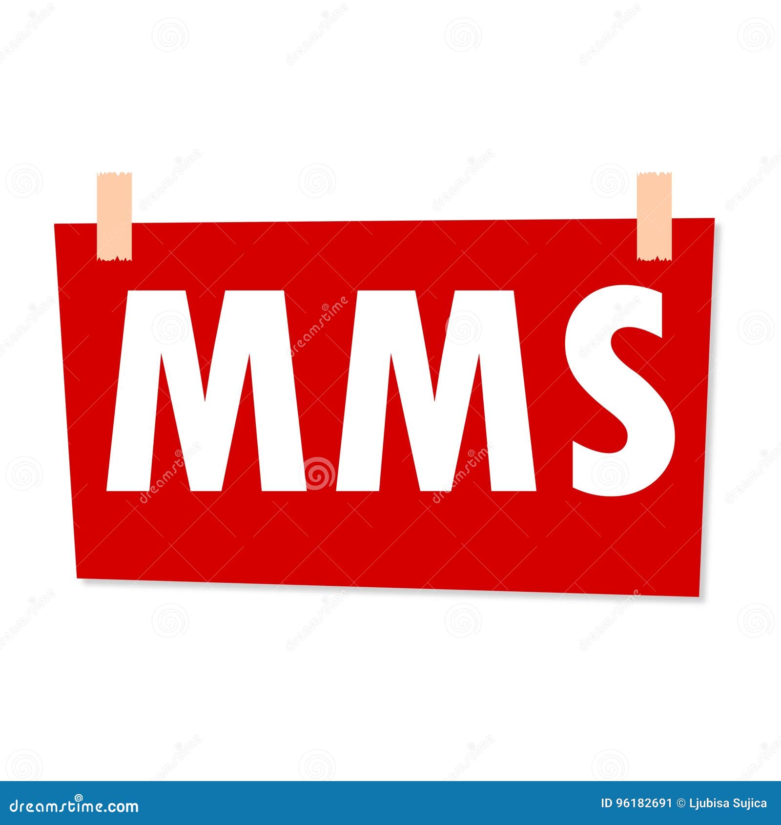 Signe Rouge De MMS - Illustration Illustration de Vecteur ...