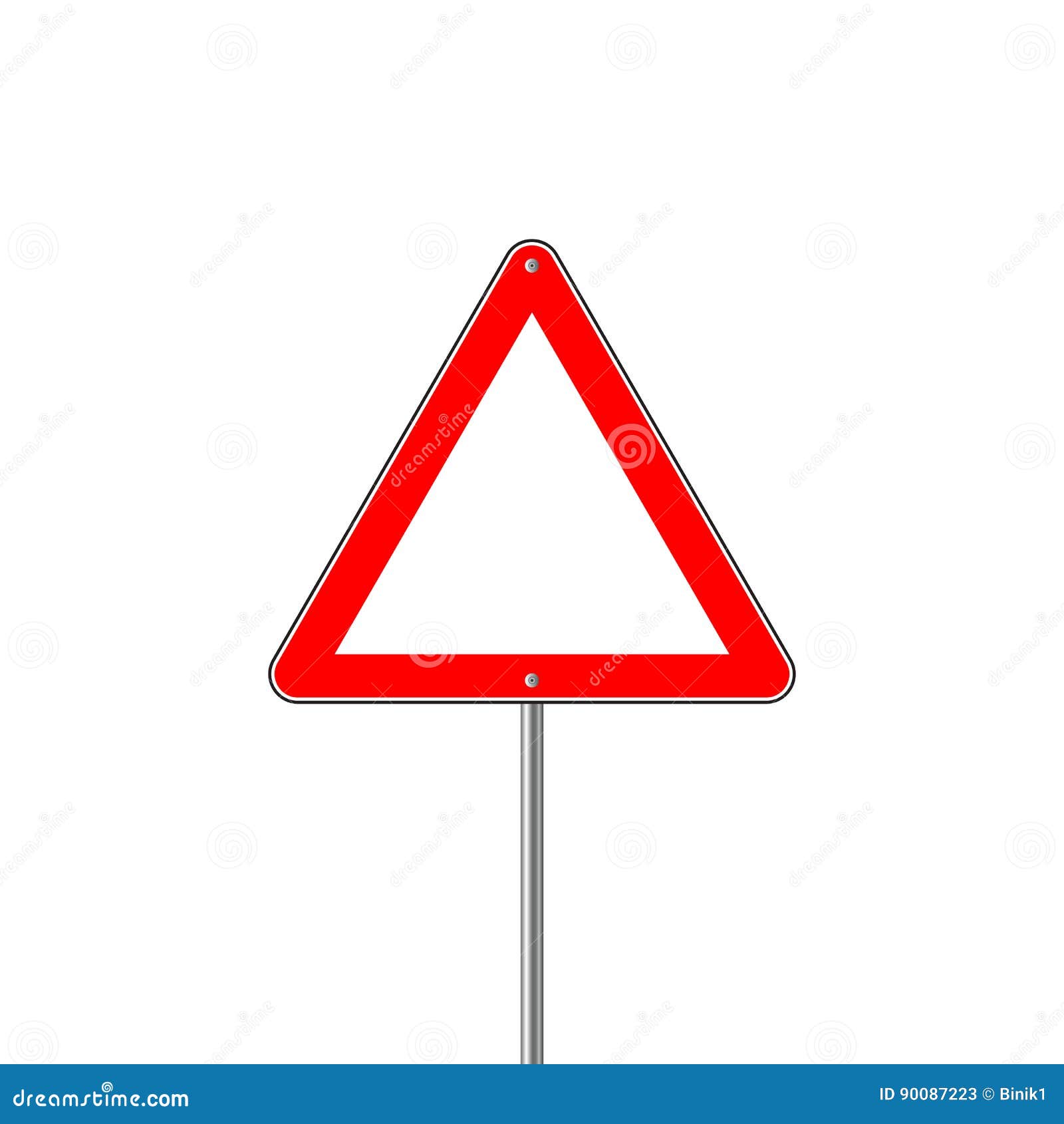 Signe Rouge - Panneau Routier De Triangle De Danger Illustration de ...