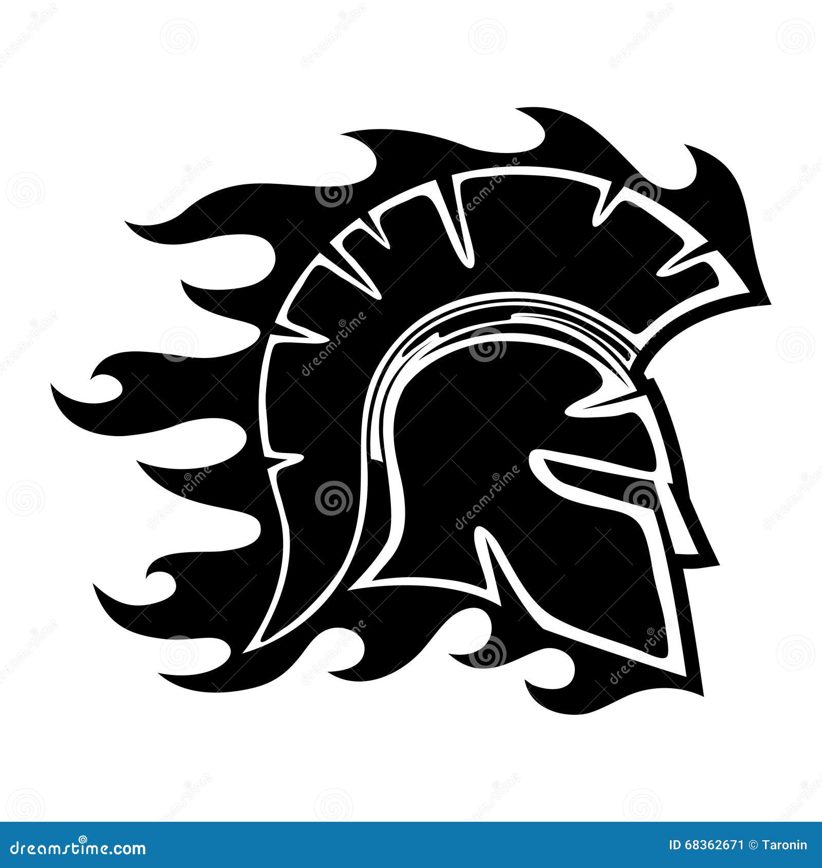 Signe spartiate de casque illustration de vecteur. Illustration du ...