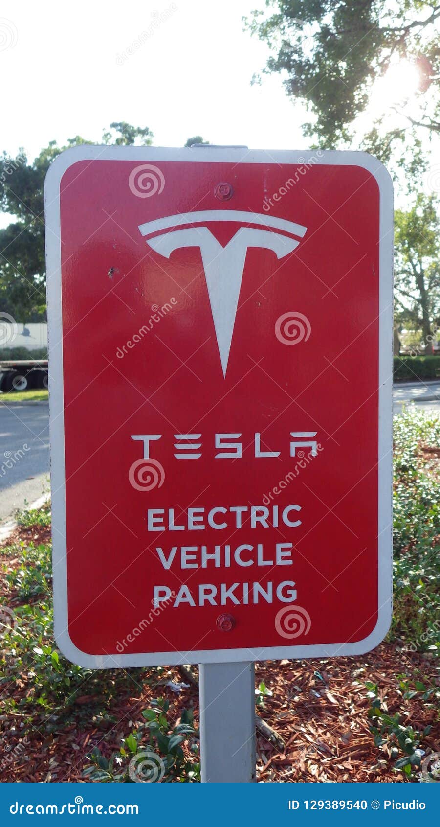 Signe Superbe De Chargeur De Tesla EVSE Image éditorial - Image du ...