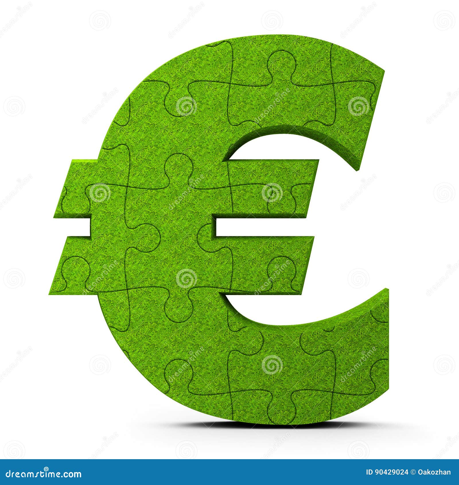 Signe Vert D'euro De Puzzle Illustration Stock - Illustration du ...