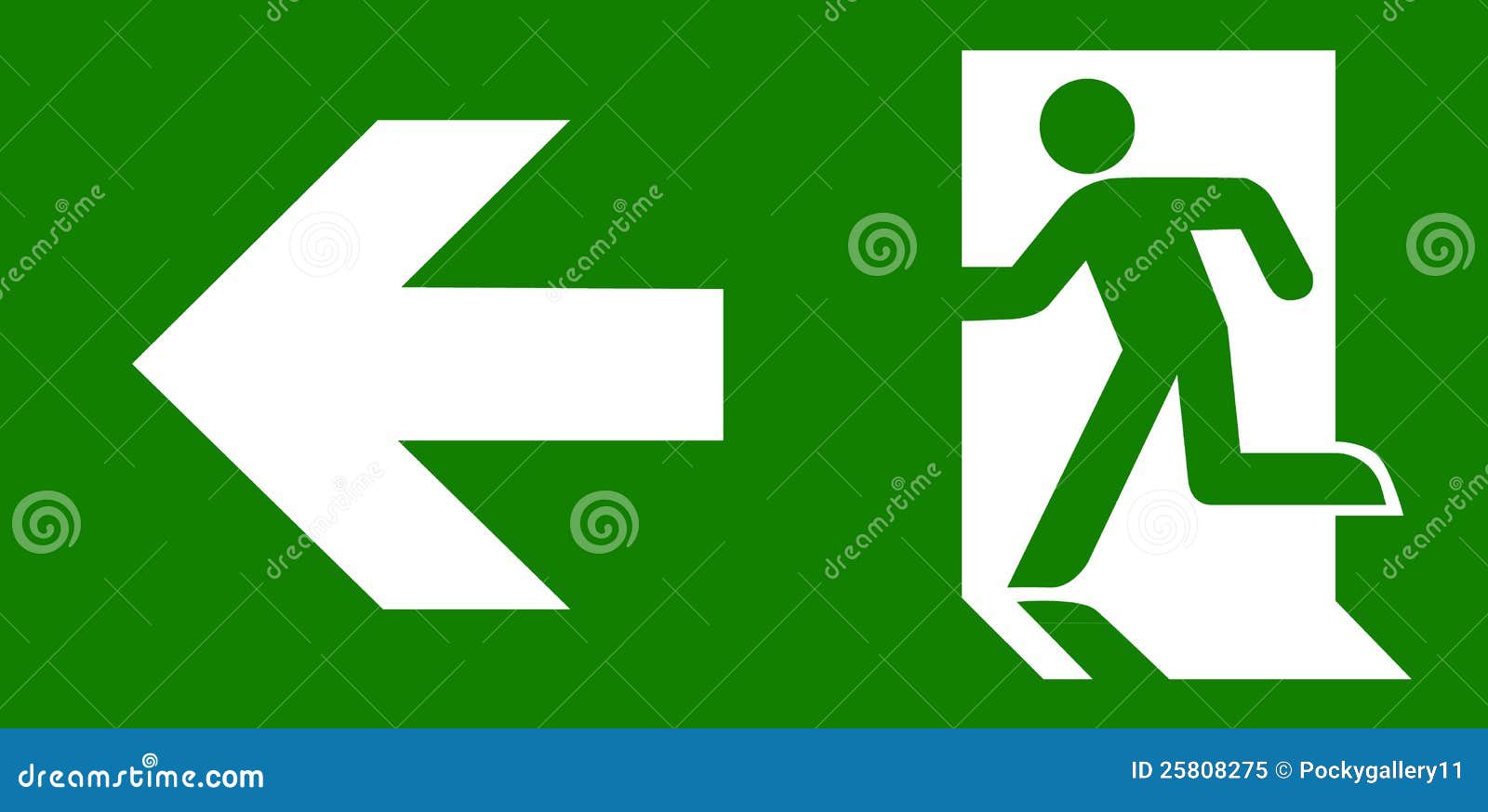 Signe Vert De Sortie De Secours Illustration de Vecteur - Illustration ...