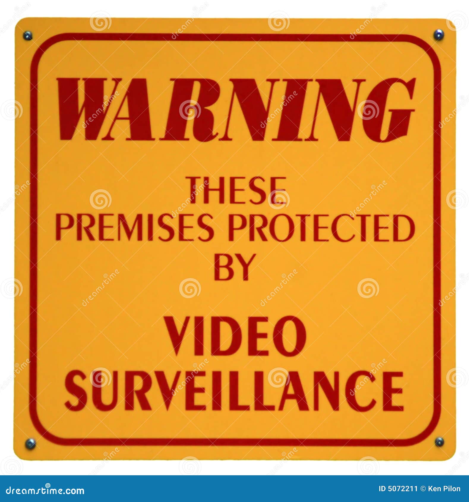 Signe Visuel De Surveillance. Image stock - Image du étude, police: 5072211