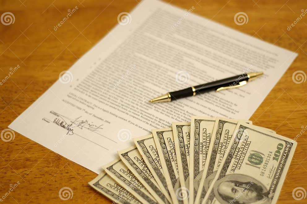Signed contract stock photo. Image of signature, golden - 87278
