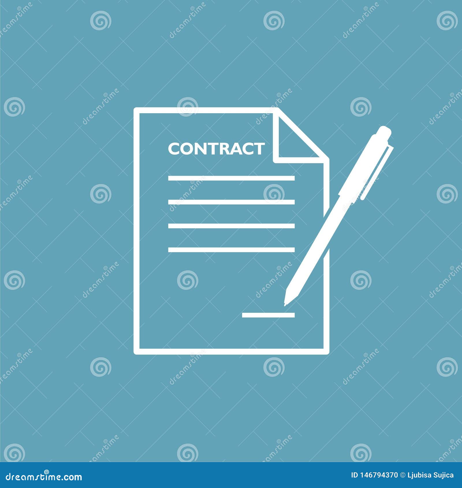 Signed a Contract, the Form of Document Stock Vector - Illustration of ...
