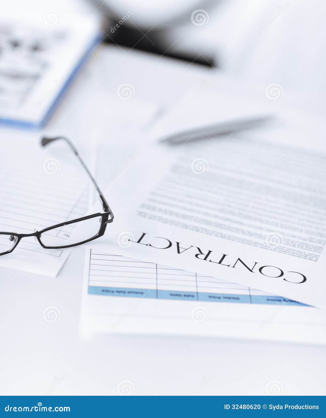 Signed Contract Paper With Glasses Royalty-Free Stock Image ...
