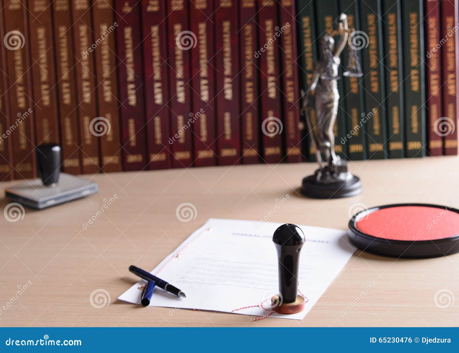 Signed Notary Public Document His Stamp Pen Stock Photos - Free ...