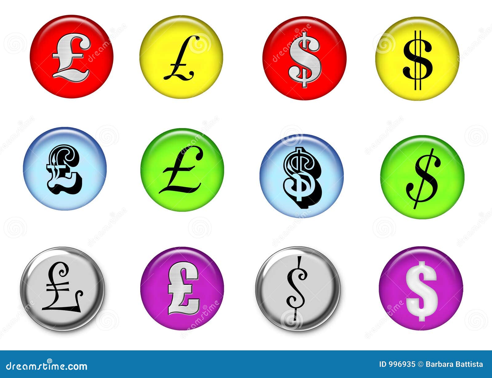 Signes d'argent illustration stock. Illustration du richesse - 996935