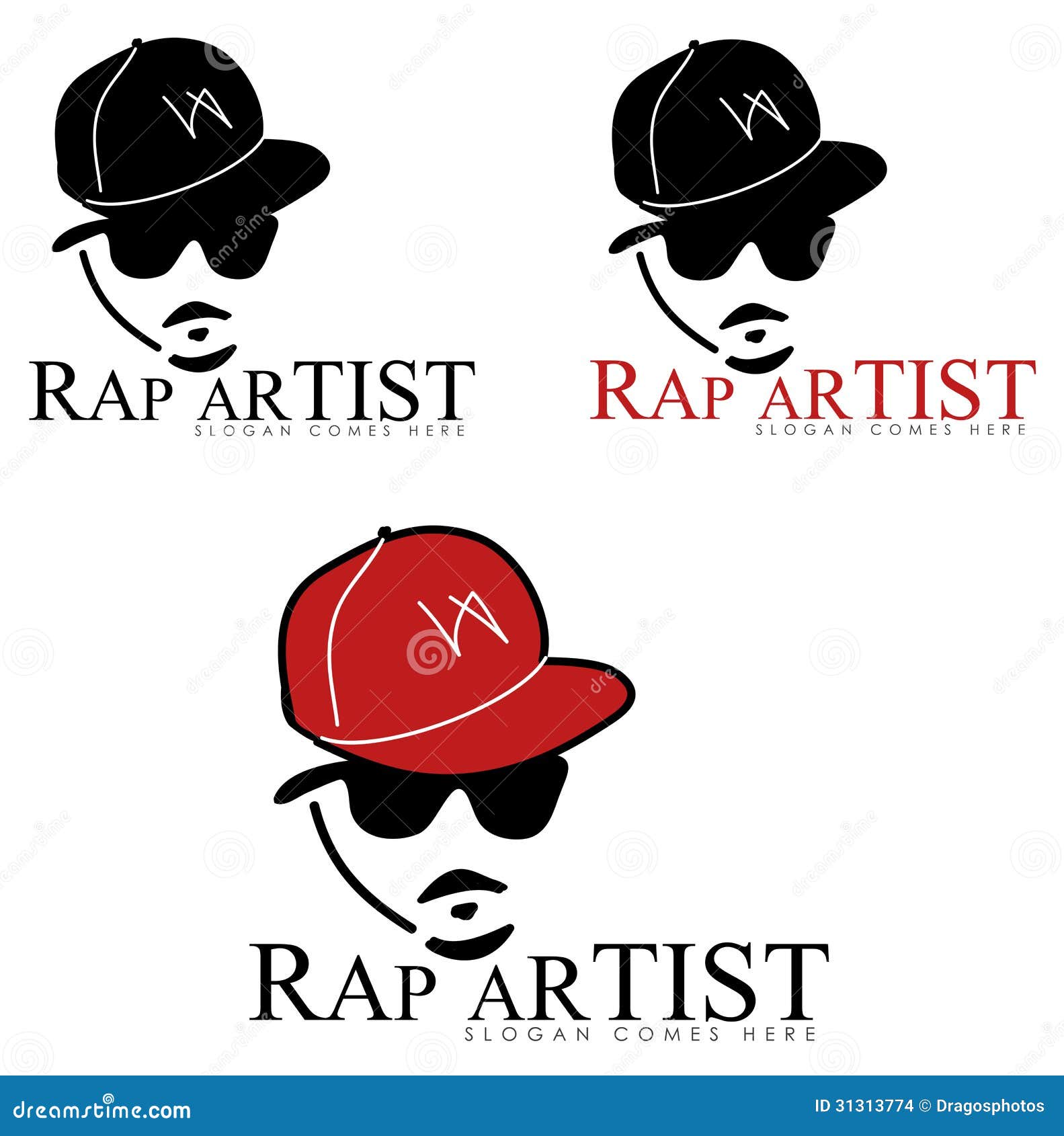 Signes d'artiste rap illustration de vecteur. Illustration du noir ...