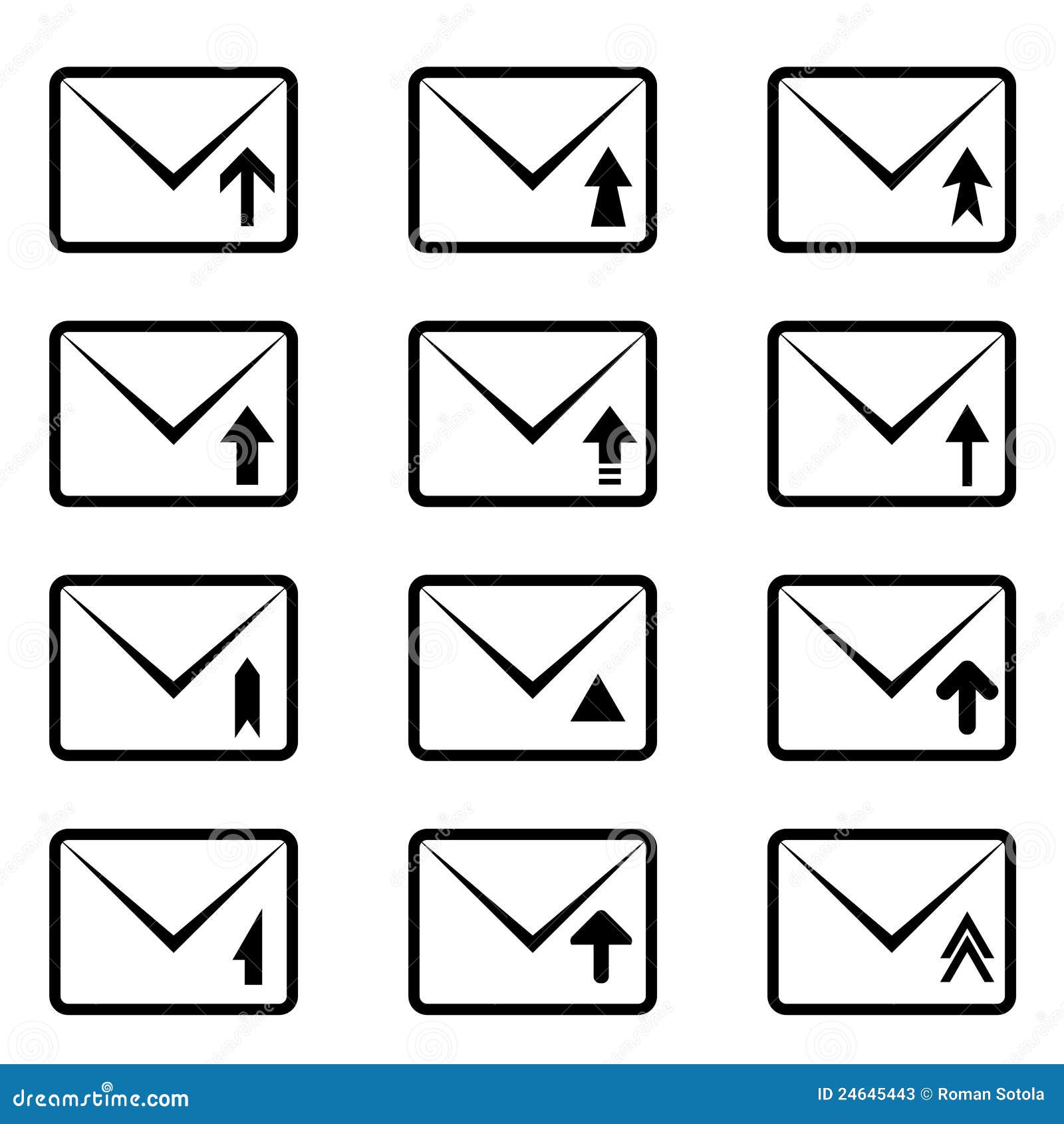 Signes d'email illustration de vecteur. Illustration du élément - 24645443