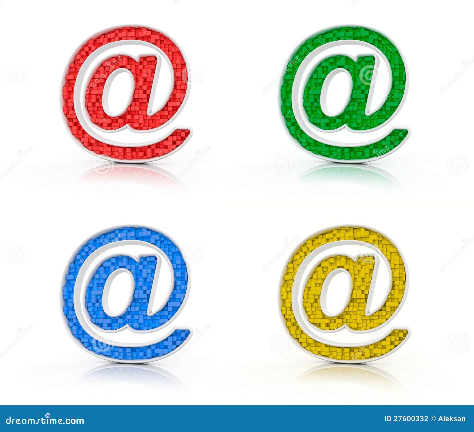 Signes d'email de couleur illustration stock. Illustration du contour ...