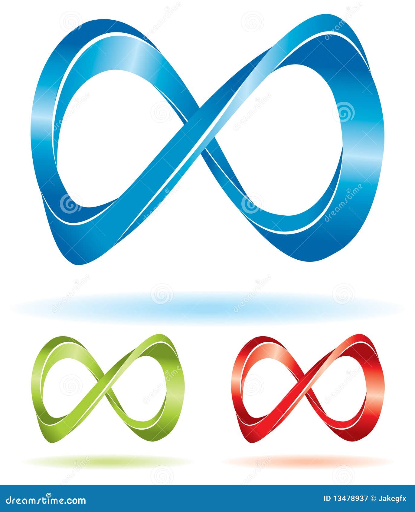 Signes d'infini de couleur illustration de vecteur. Illustration du ...