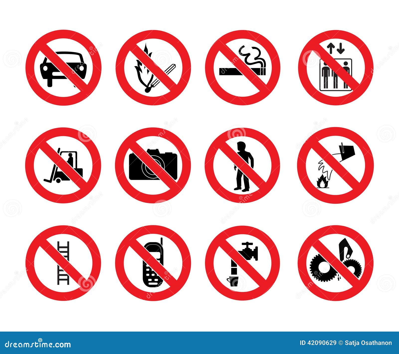 Signes d'interdiction illustration de vecteur. Illustration du ...