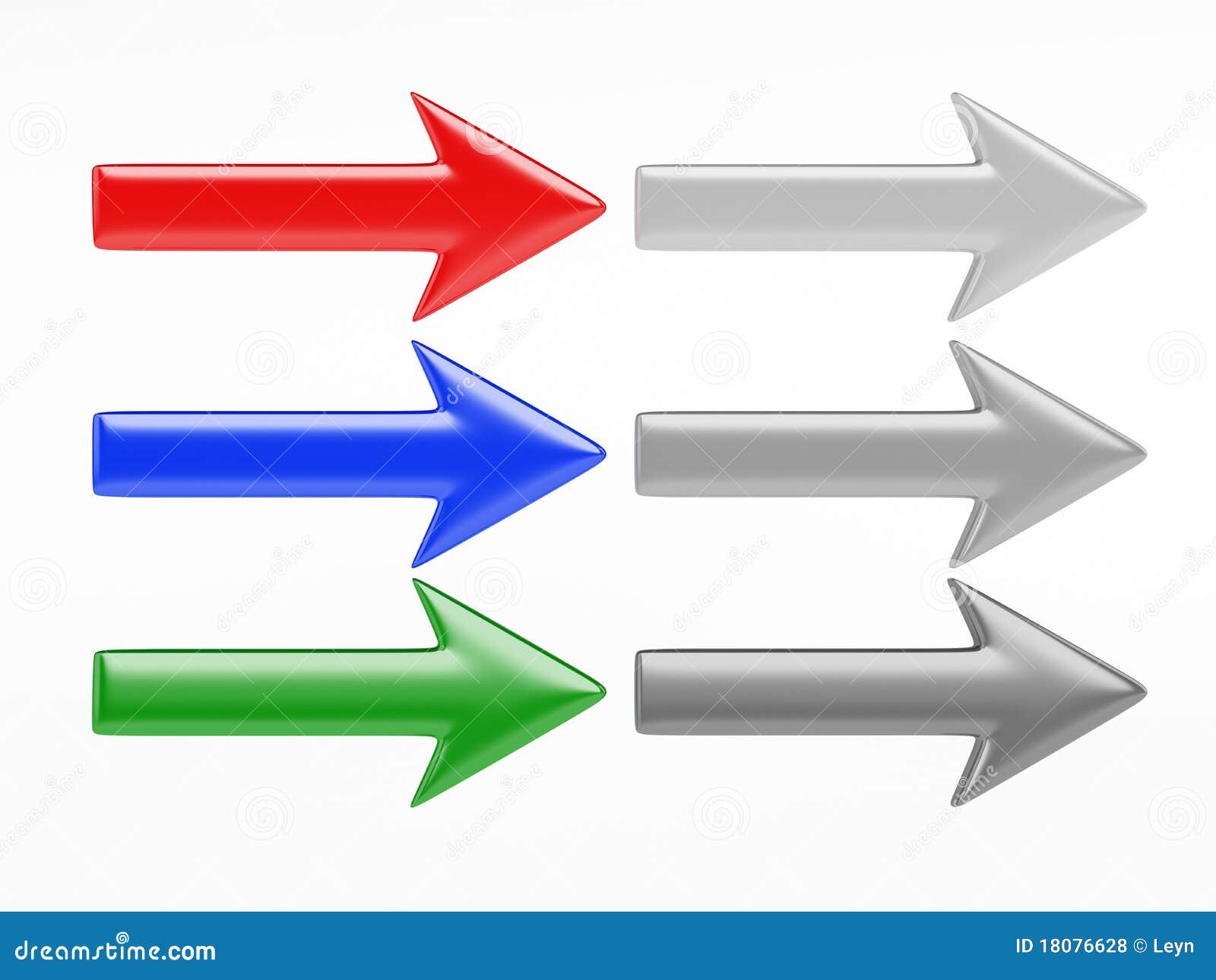 Signes de la flèche 3D illustration stock. Illustration du différent ...