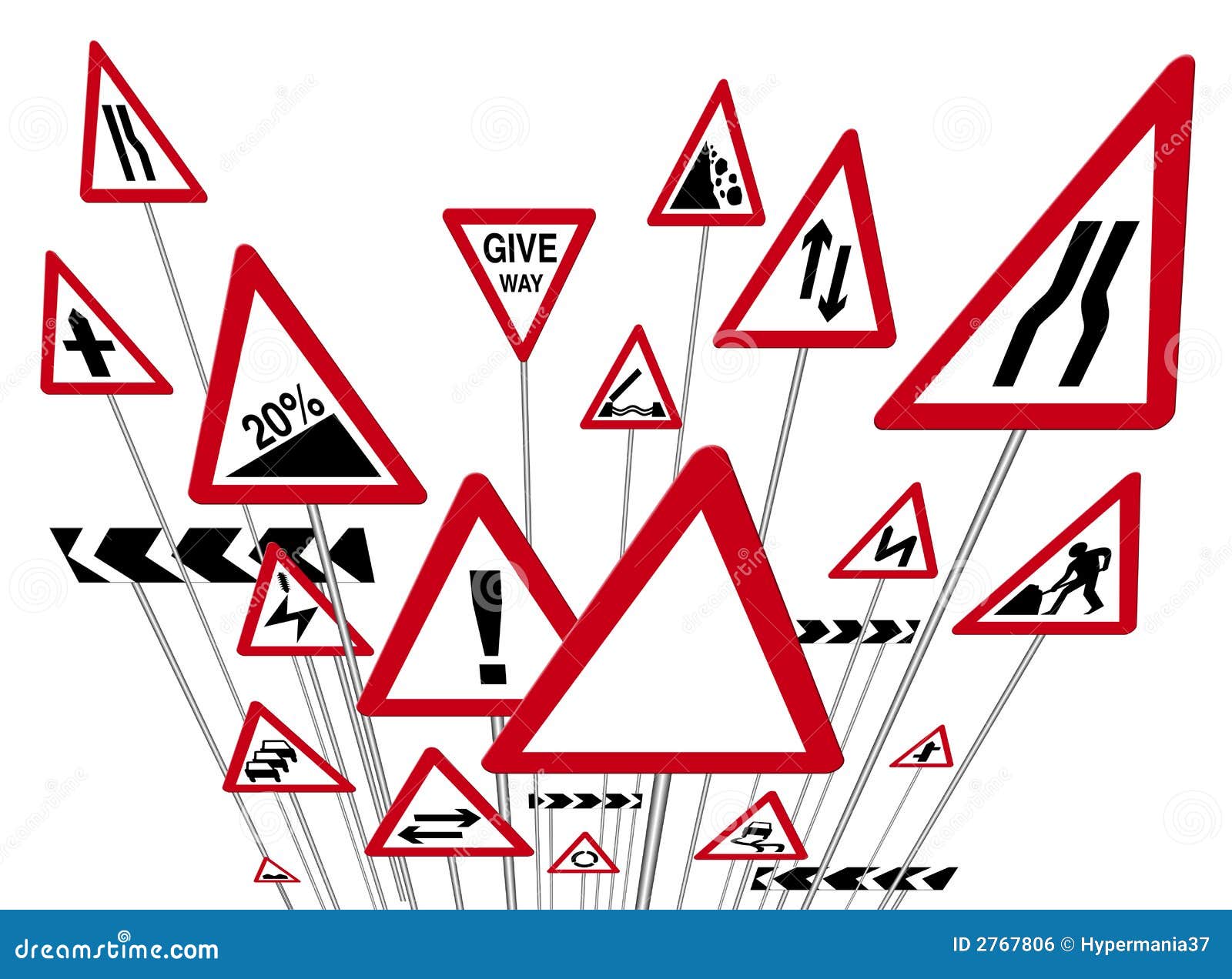 Signes de route illustration stock. Illustration du flèche - 2767806