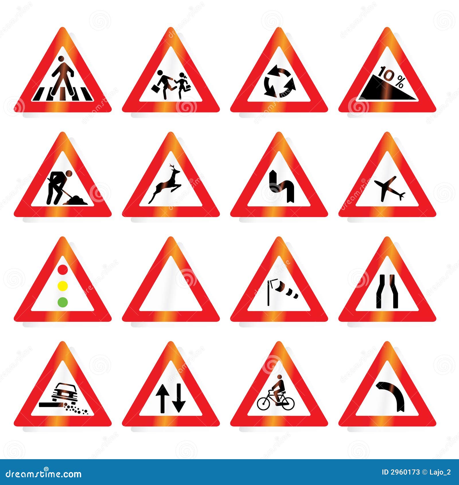 Signes de route illustration de vecteur. Illustration du rouge - 2960173