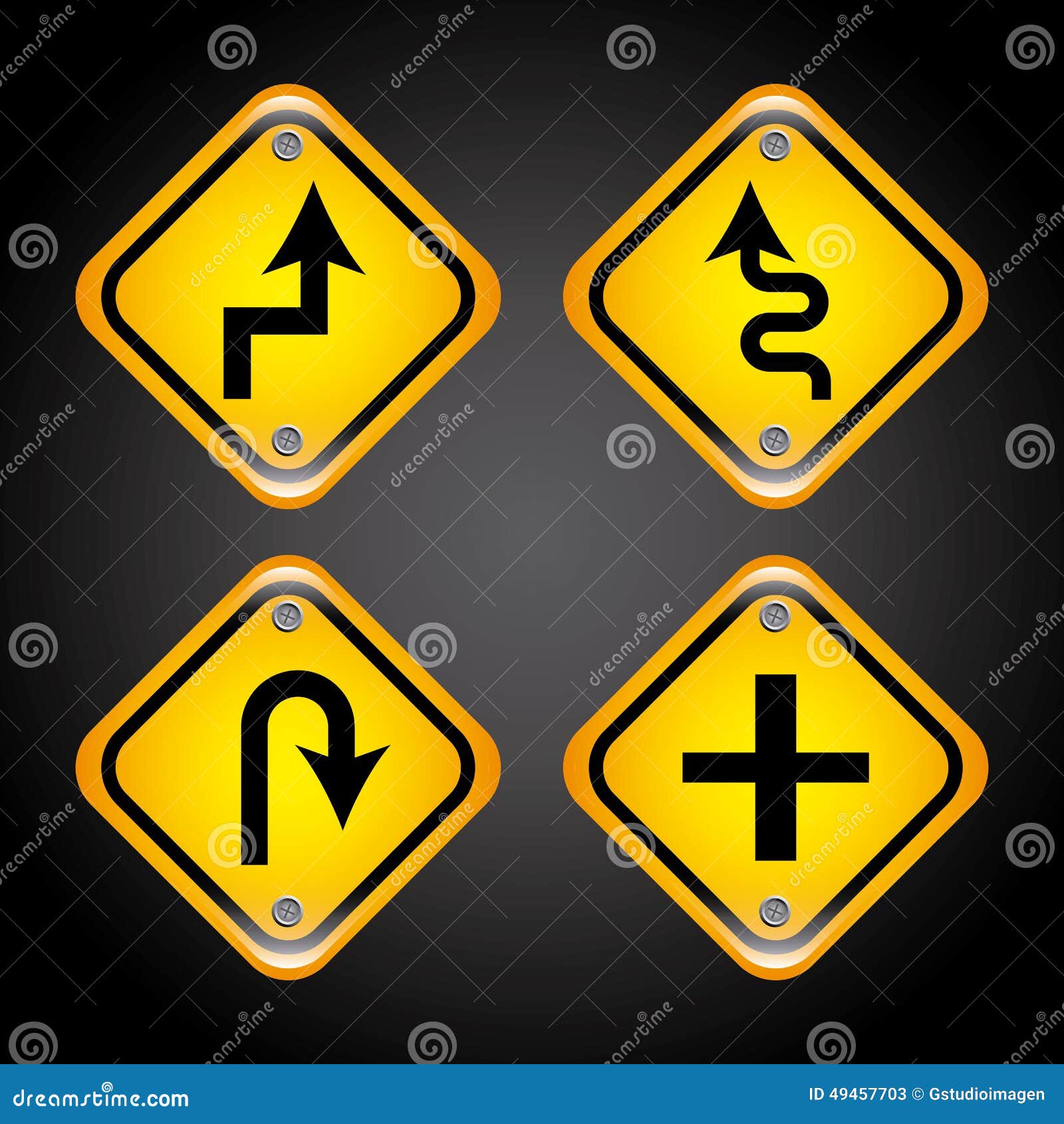 Signes de route illustration stock. Illustration du positionnement ...