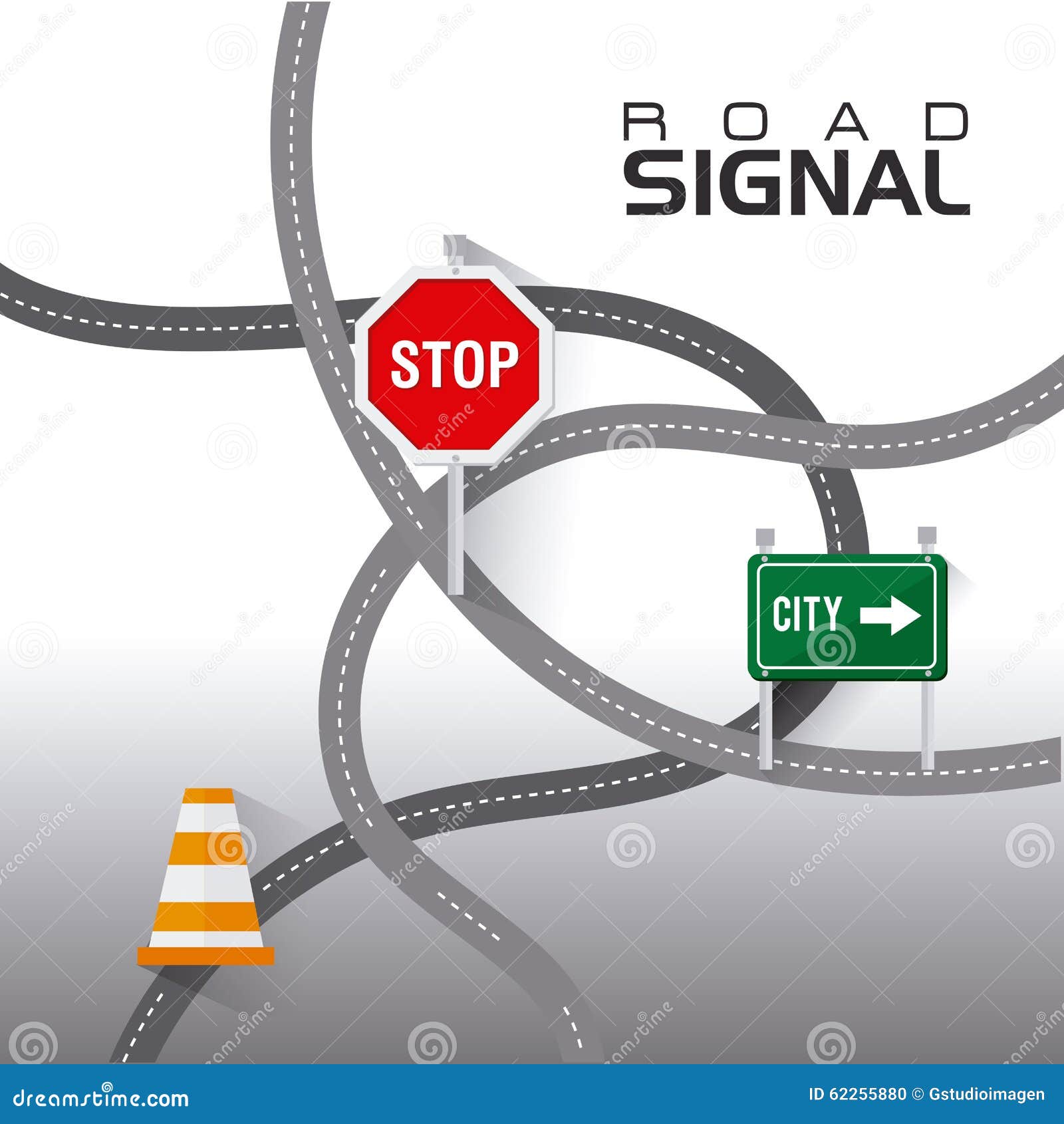 Signes de route illustration stock. Illustration of information - 62255880