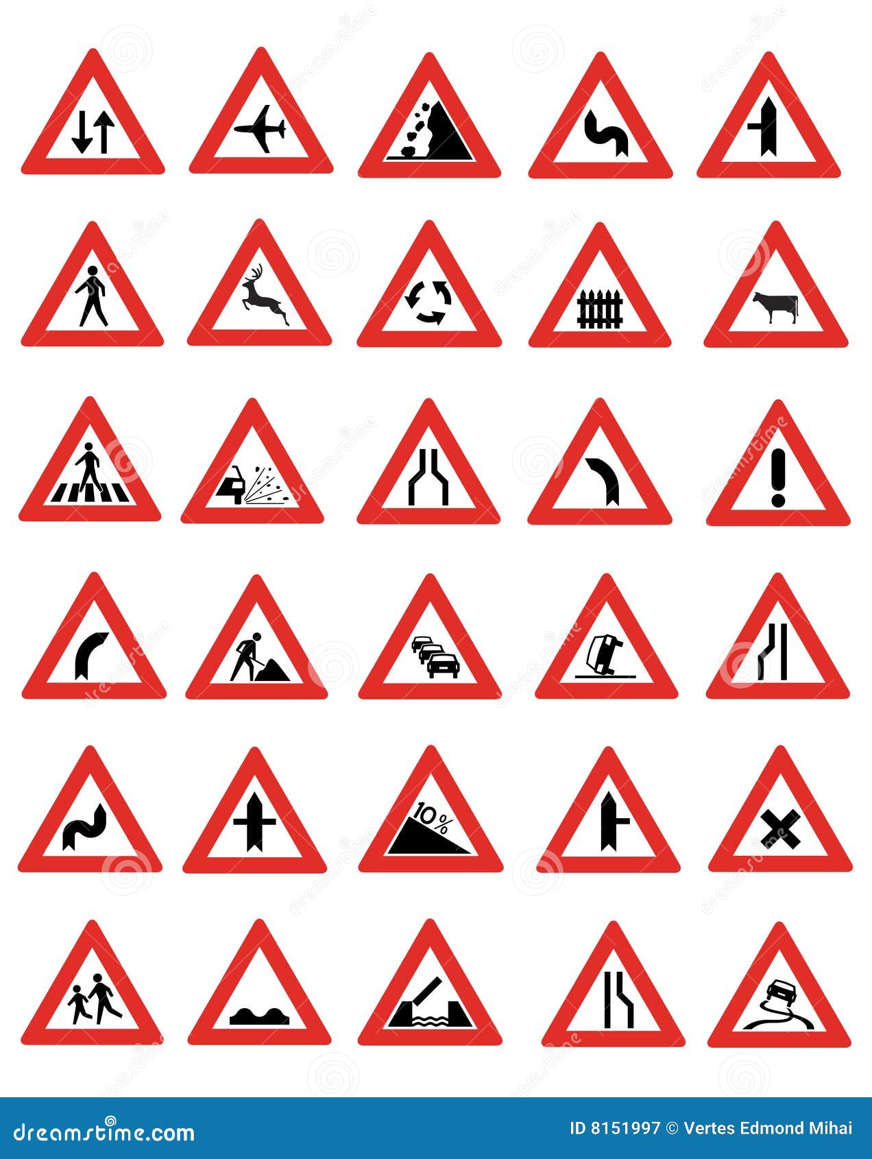 Signes de route illustration de vecteur. Illustration of zone - 8151997