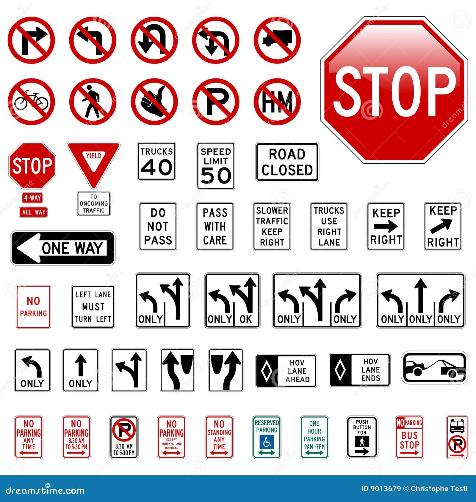 Signes de route illustration de vecteur. Illustration du noir - 9013679