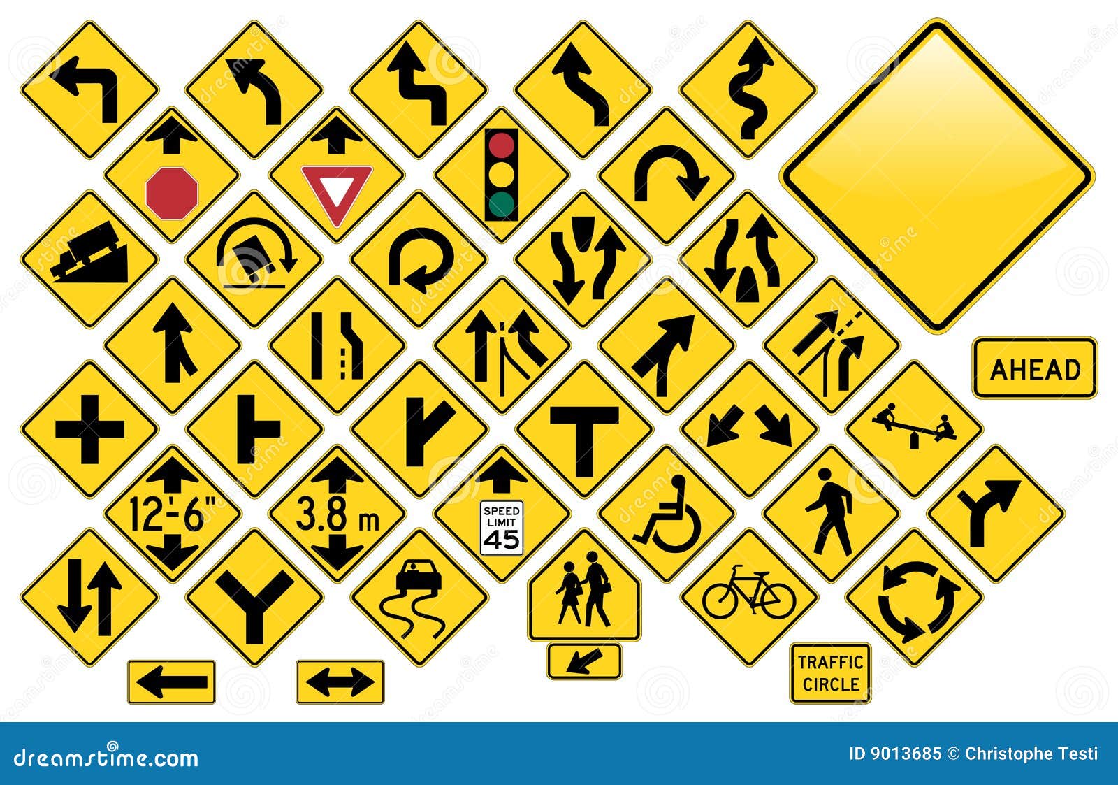 Signes de route illustration de vecteur. Illustration du ramassage ...