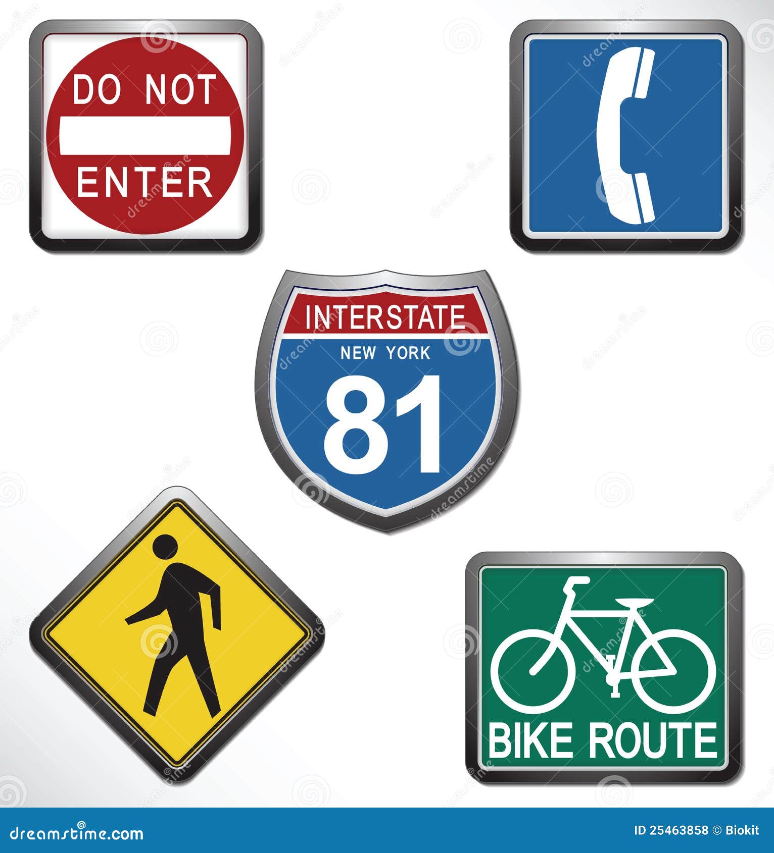 Signes de route américains illustration de vecteur. Illustration du ...