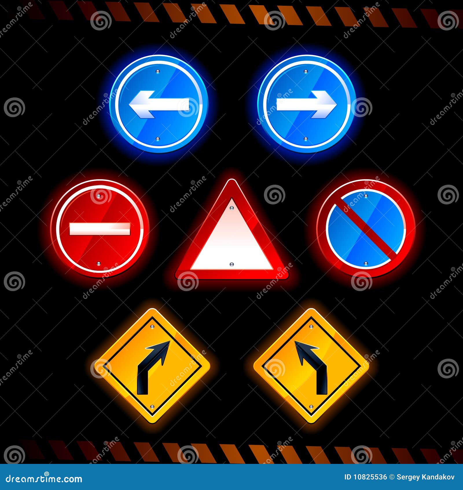 Signes de route de vecteur illustration de vecteur. Illustration du ...