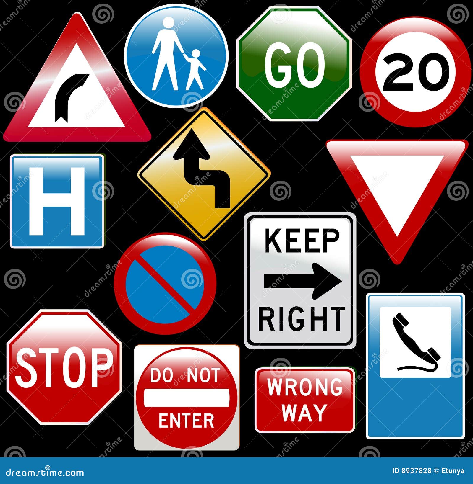 Signes de route de vecteur illustration de vecteur. Illustration du ...