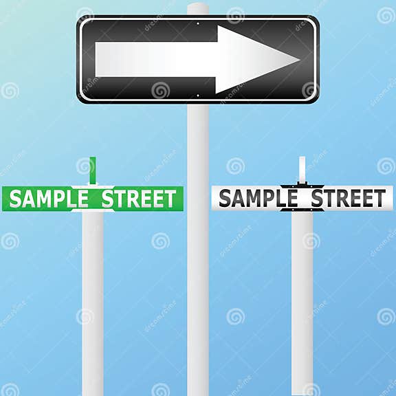 Signes de rue illustration de vecteur. Illustration du vecteur - 6201263