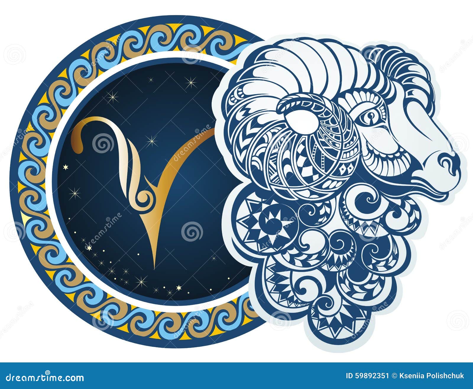 Signes De Zodiaque - Bélier Illustration de Vecteur - Illustration du ...