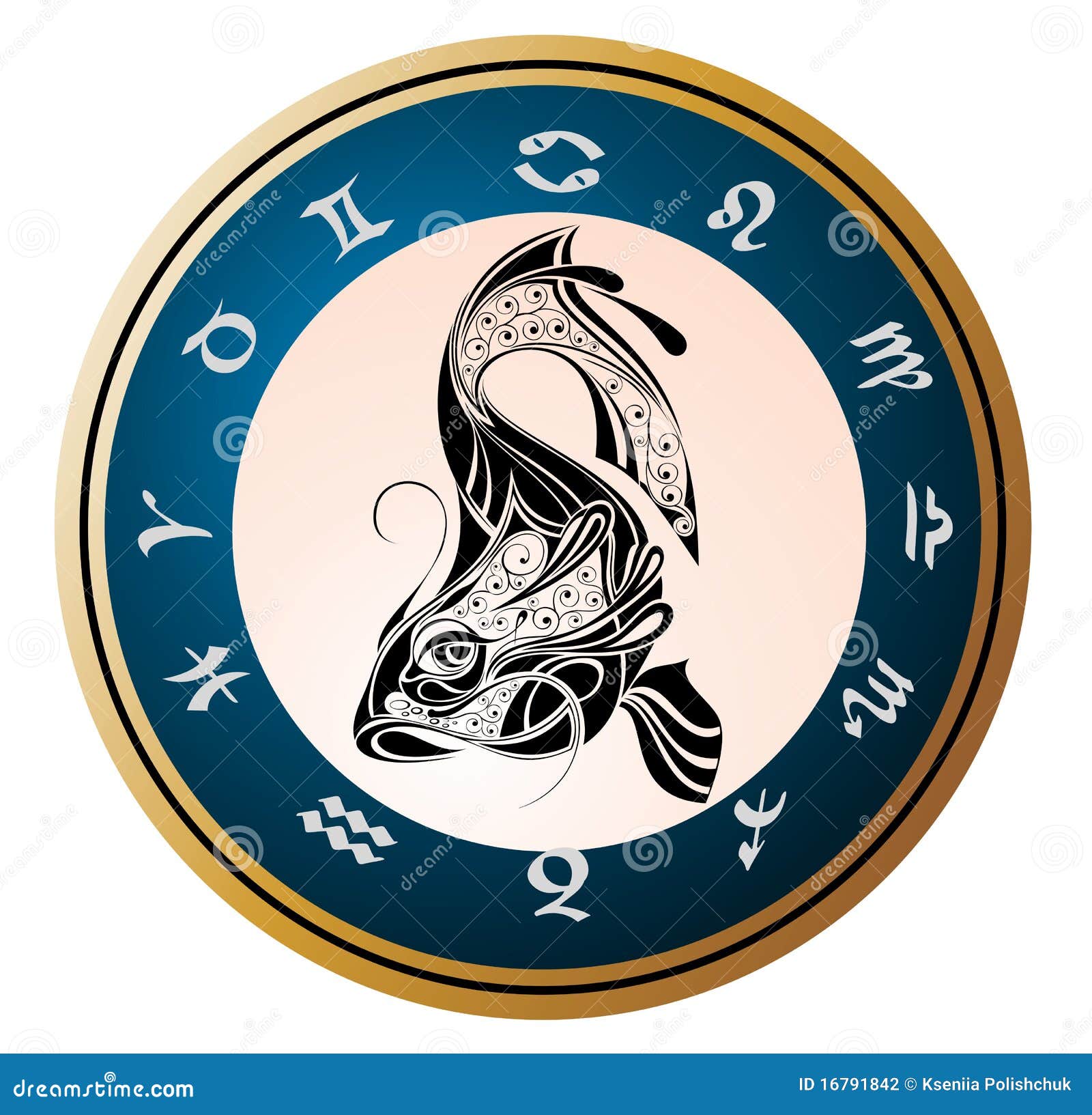 Signes De Zodiaque - Poissons Illustration de Vecteur - Illustration of ...