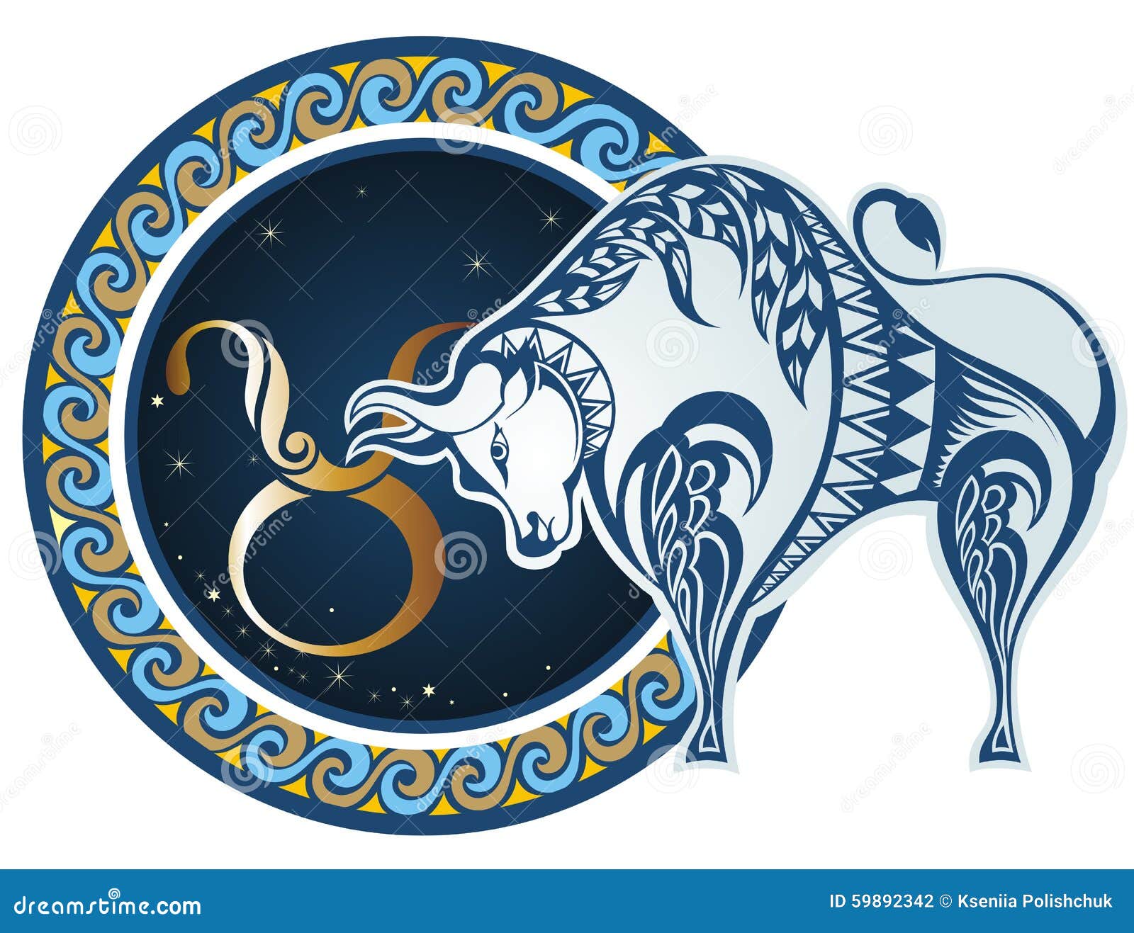 Signes De Zodiaque - Taureau Illustration de Vecteur - Illustration du ...
